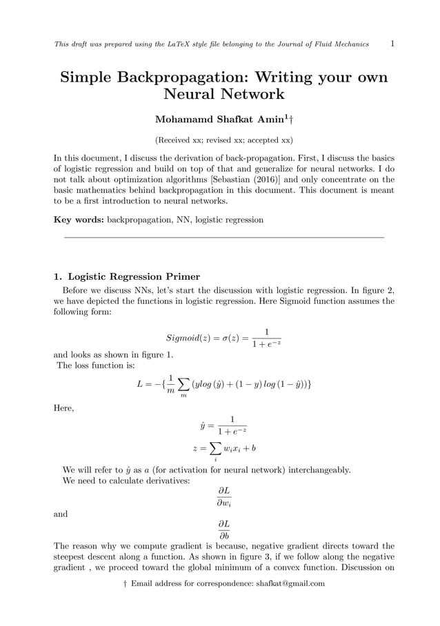 Writing your own Neural Network. | PDF