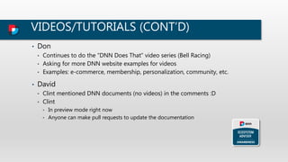 DNN Awareness Meeting March 2019 | PPT