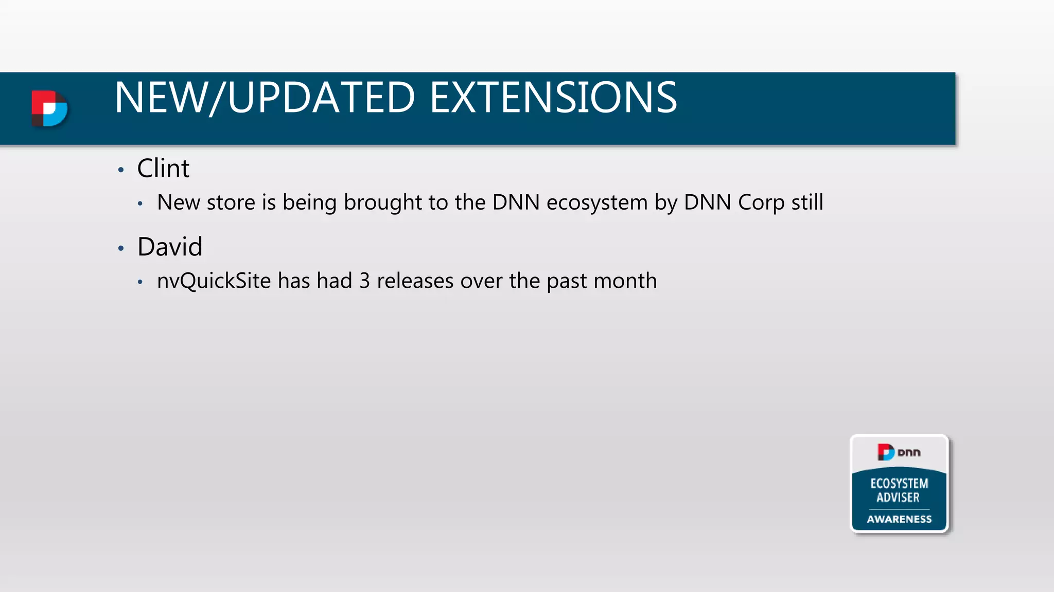 DNN Awareness Meeting May 2019 | PPT