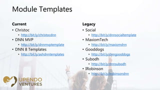DNN-Connect 2019: Build a Module in Minutes | PPTX | Web Development ...