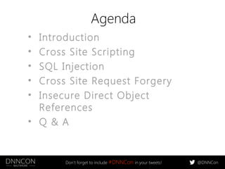 DNNcon 2016: Are There Security Flaws in Your DNN Modules? | PPT