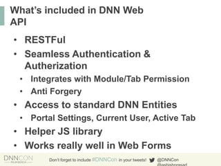 DNN Web API For Mobile | PPTX