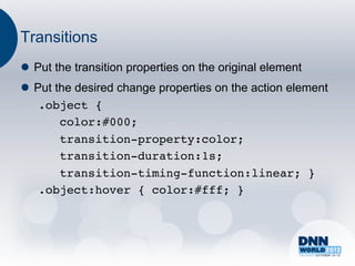 DotNetNuke World CSS3 | PDF | Web Development | Internet