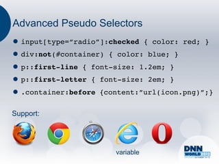 DotNetNuke World CSS3 | PDF | Web Development | Internet