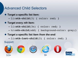 DotNetNuke World CSS3 | PDF | Web Development | Internet