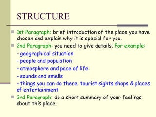 DESCRIPTION OF A PLACE | PPT