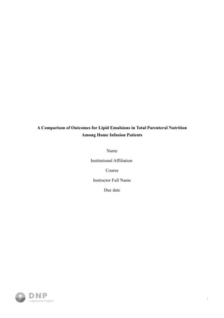 dnp capstone project examples from the expert | PDF