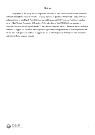 dnp capstone project examples from the expert | PDF