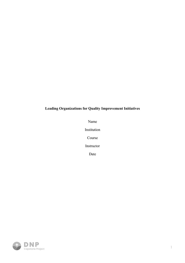 dnp capstone project sample from professional writers | PDF