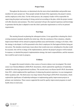 dnp capstone project sample from professional writers | PDF