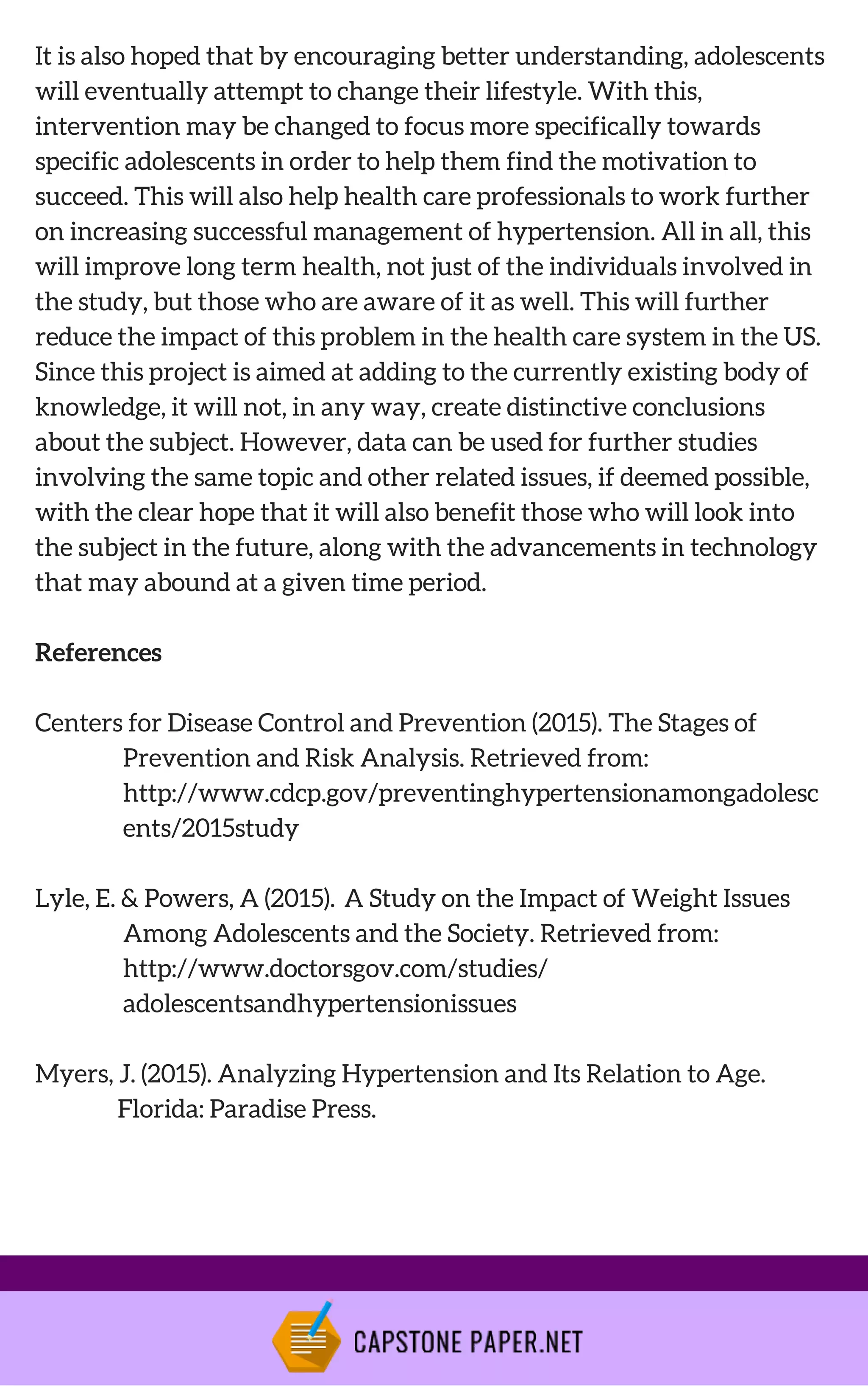 DNP Capstone Project Sample | PDF