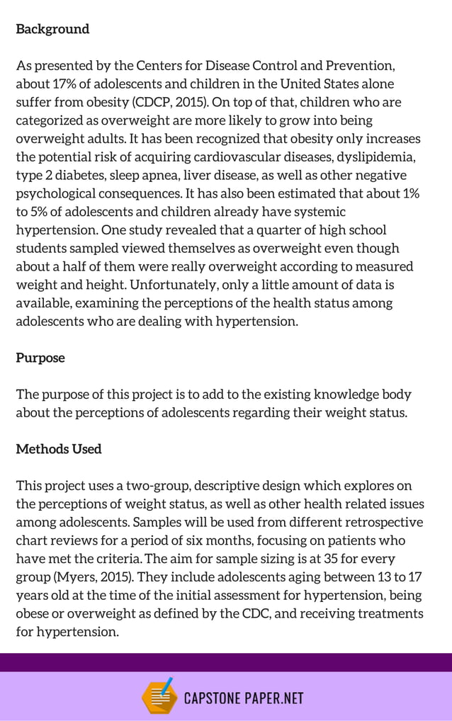 DNP Capstone Project Sample | PDF