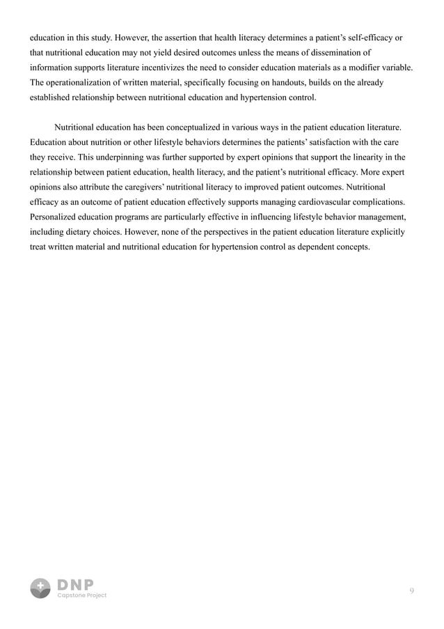 dnp capstone proposal examples from our service | PDF