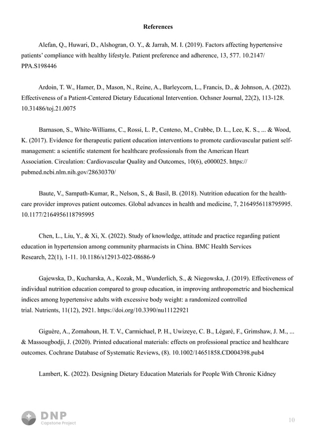 dnp capstone proposal examples from our service | PDF