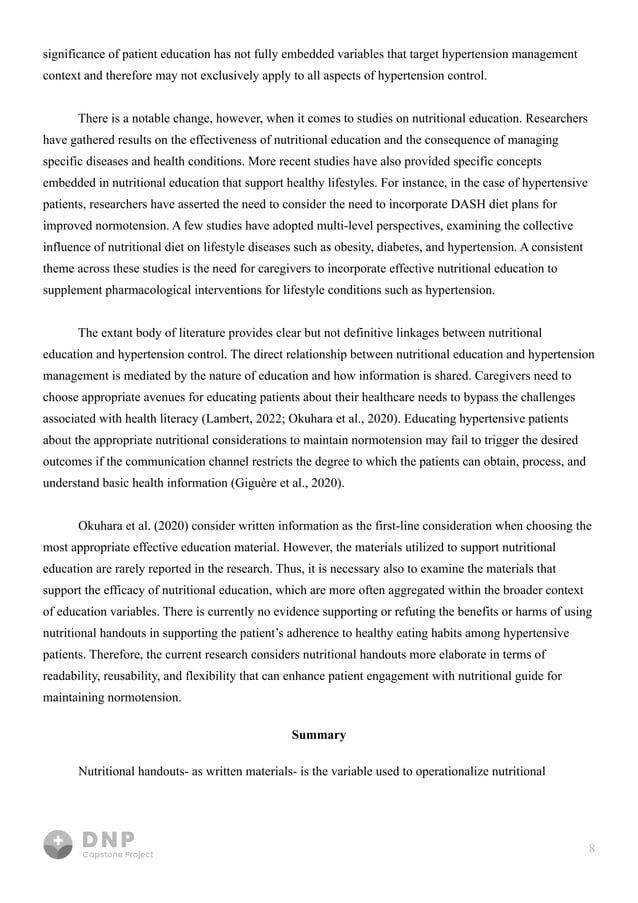 dnp capstone proposal examples from our service | PDF