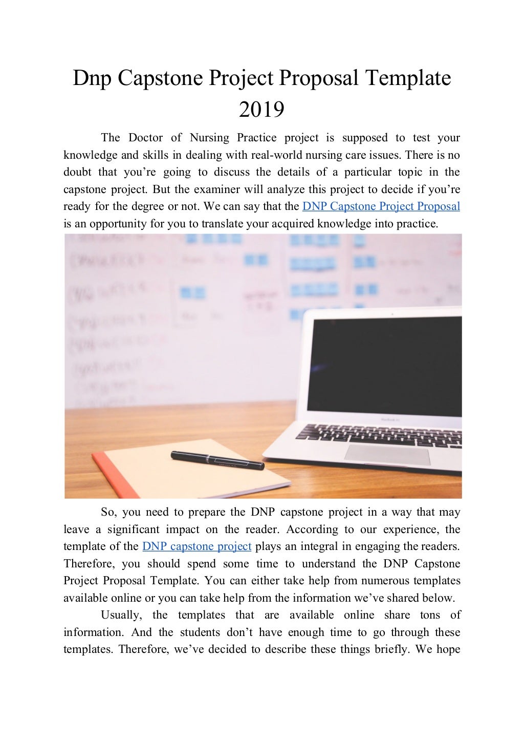 Dnp Capstone Project Proposal Template 2019 Dnp Capstone Project Proposal Template 2019