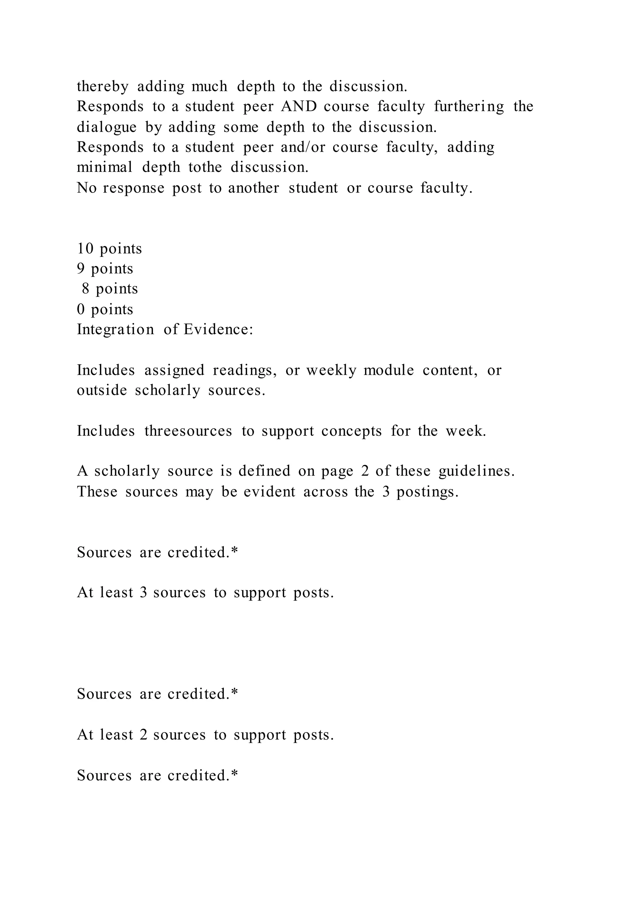 DNP Discussion Guidelines and Rubric PurposeThe purpose o | DOCX