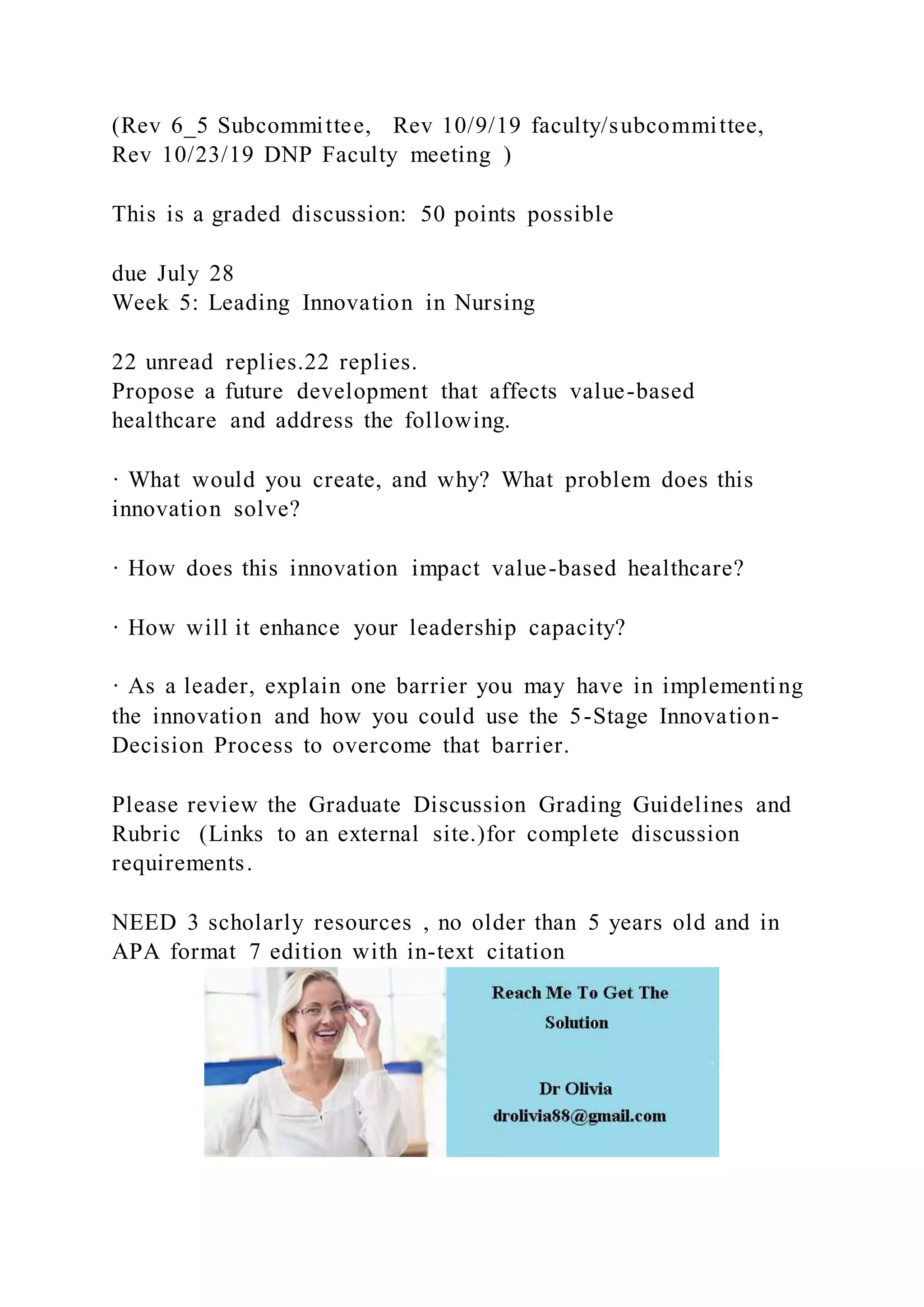 DNP Discussion Guidelines and Rubric PurposeThe purpose o | DOCX