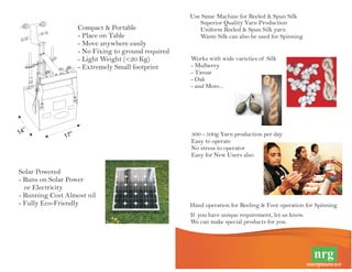 Dnrg unnati silk reelin n spinning machine | PDF