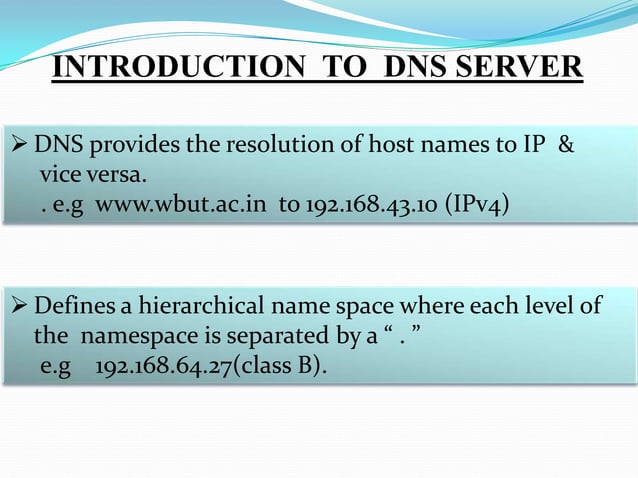 DNS server configuration | PPTX