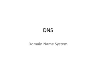 DNS | PPT