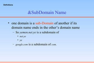 Domain Name System | PPT | Web Hosting | Internet