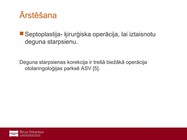 Deguna starpsienas deviācija | PPT