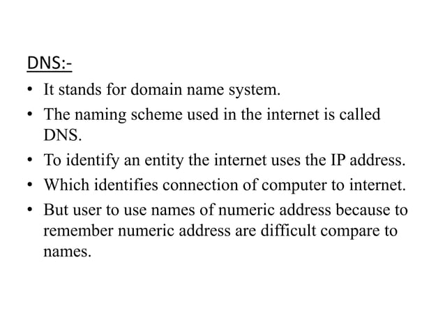 Domain Name System | PPTX | Web Hosting | Internet