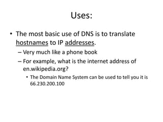 Domain Name System | PPTX | Web Hosting | Internet