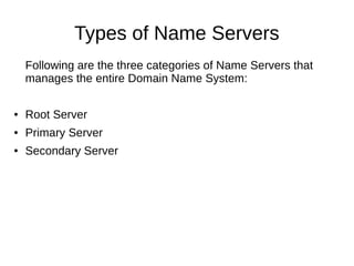 DomainNameSystem | ODP