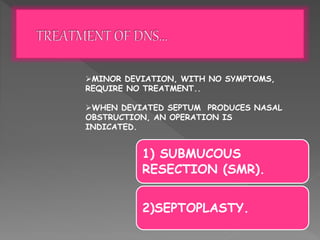 Deviated nasal septum | PPTX
