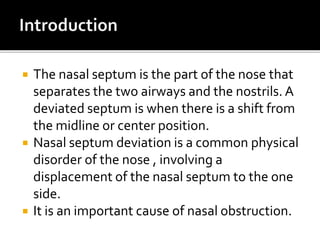 Deviated nasal septum | PPTX