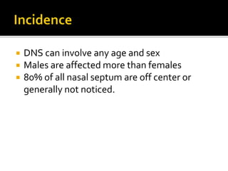 Deviated nasal septum | PPTX