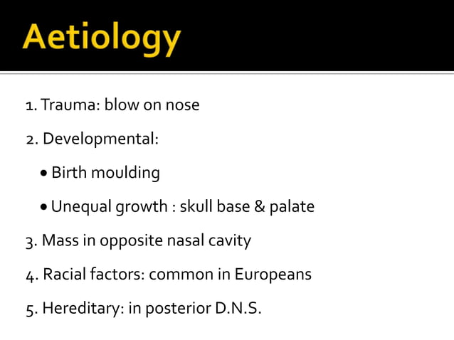Deviated nasal septum | PPT
