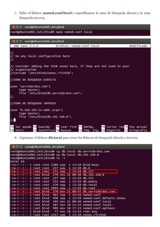 Manual de instalacion de Dns-linux-ubuntu | DOCX