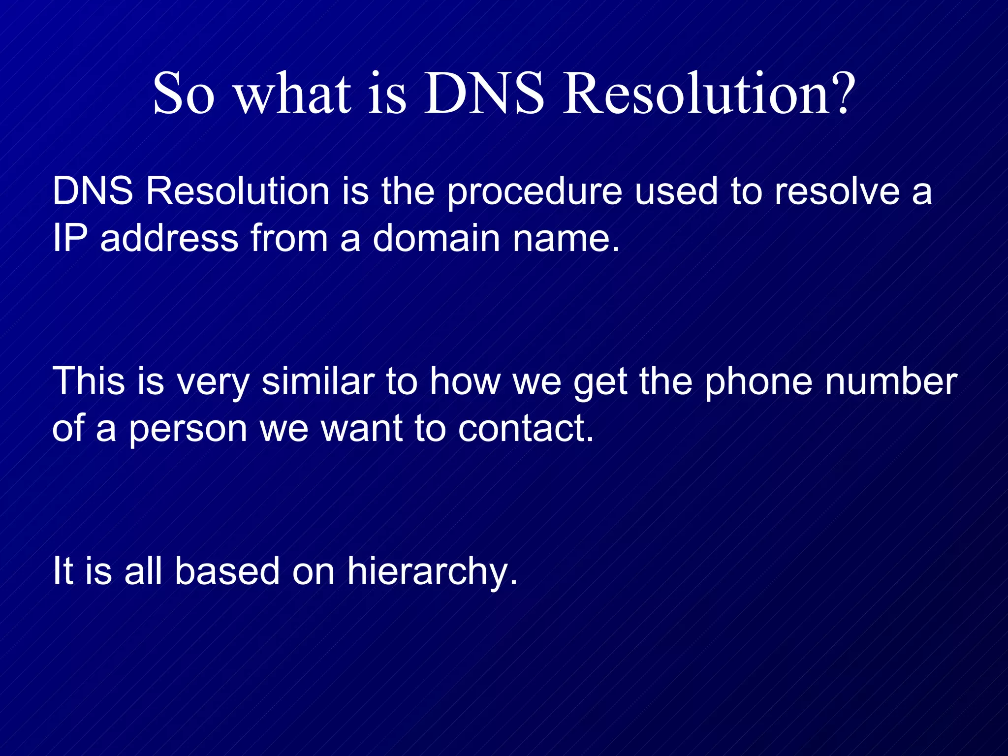 DNS resolution | PPT