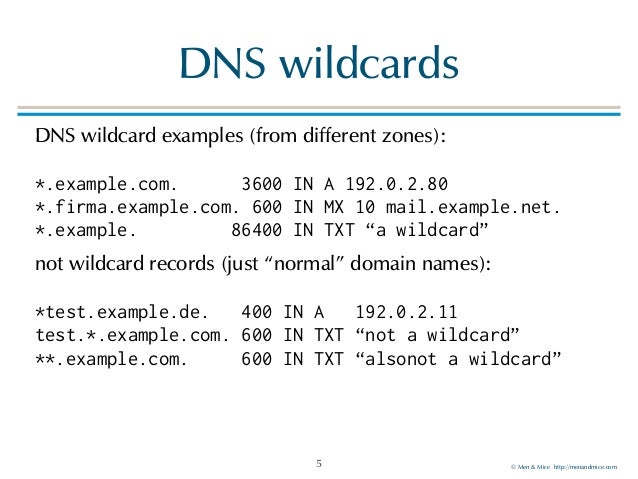 Dns wildcards demystified