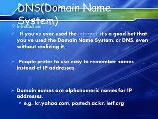 Dns and irc | PPT
