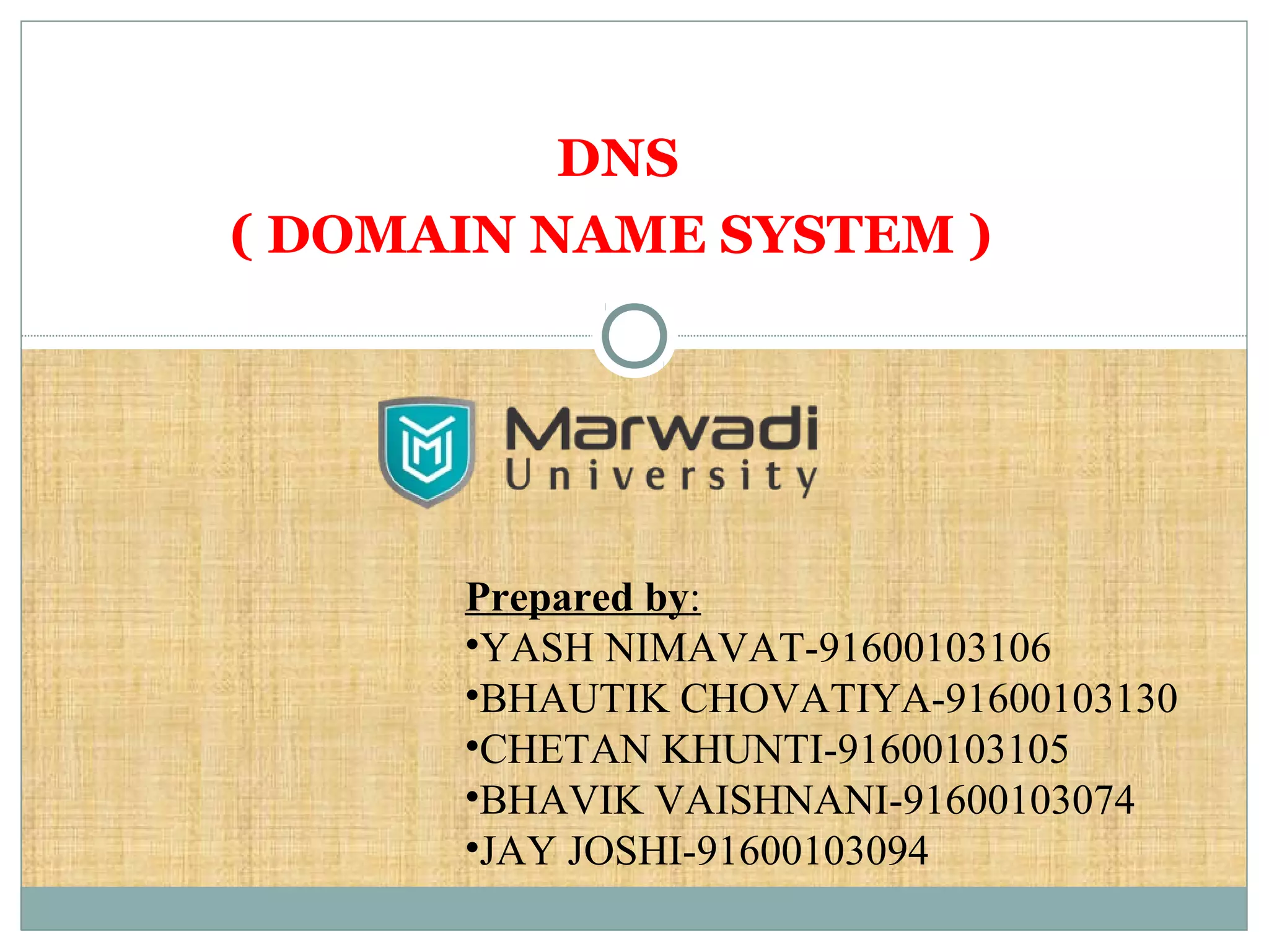 Domain Name System(ppt) | PPT | Databases | Computer Software and Applications