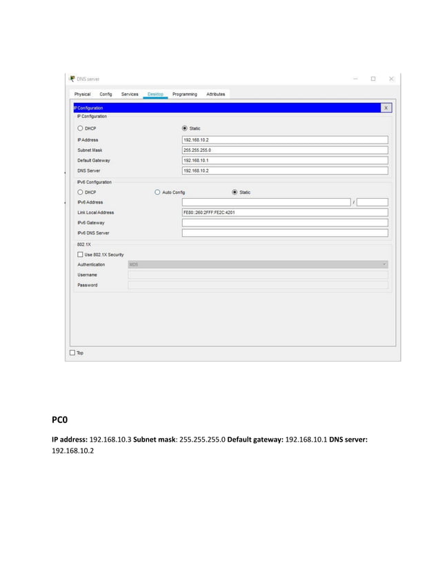 DNS server configuration in packet tracer | PDF | Computer Networking | Computing