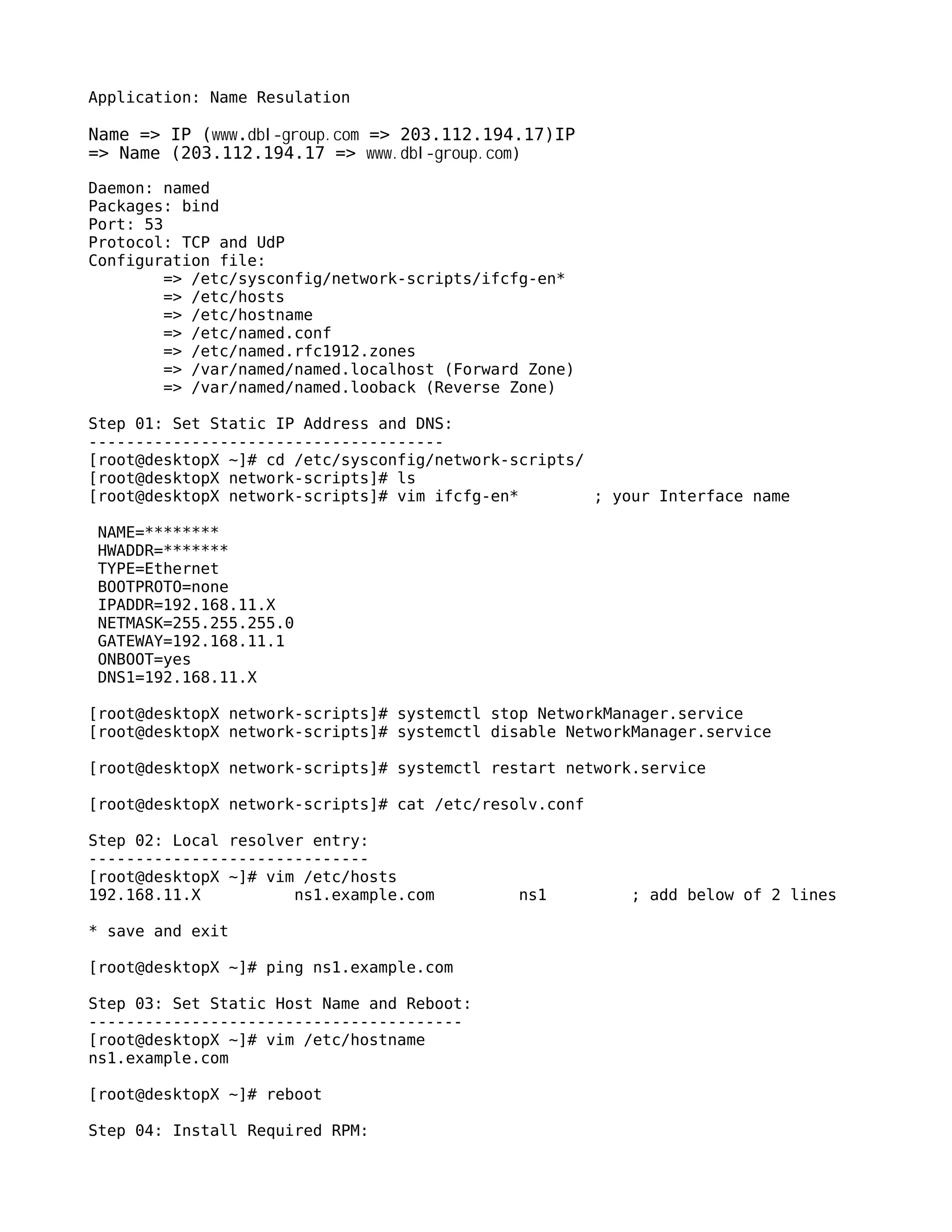 DNS Server Configuration | PDF
