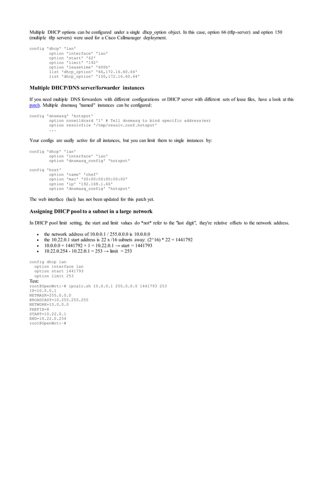 DNS, DHCP Configuration | PDF