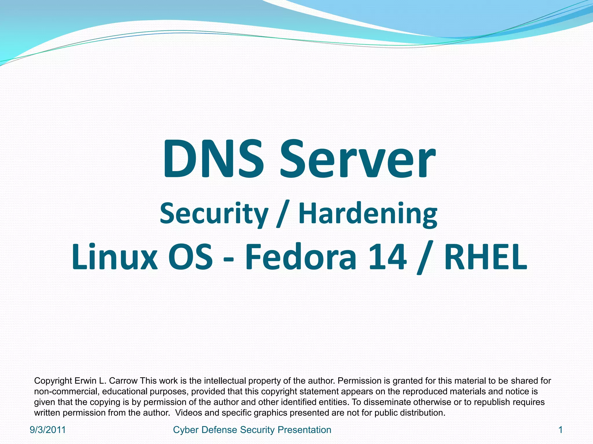 Dns Hardening Linux Os | PPT