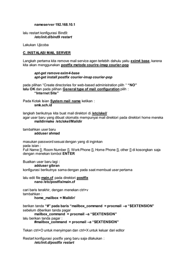 Dns mail web server | PDF