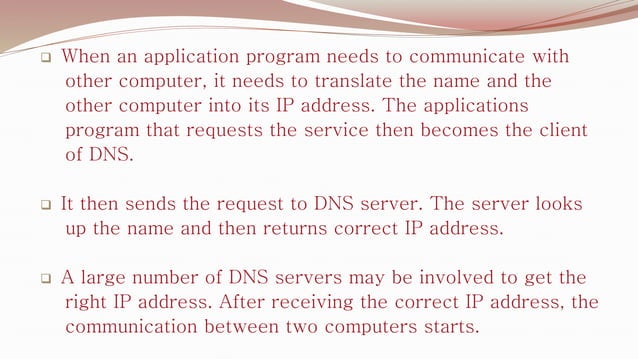 Domain name system presentation | PPTX