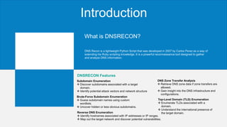 DNSrecon - What it is, what its for and how to do it | PPT