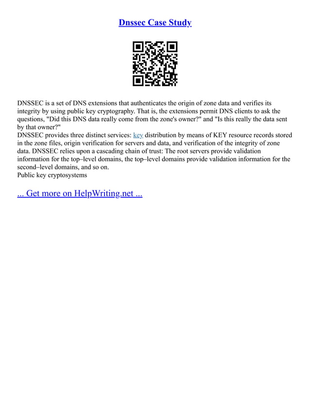Dnssec Case Study | PDF