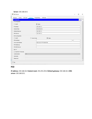 Dns server configuration | PDF