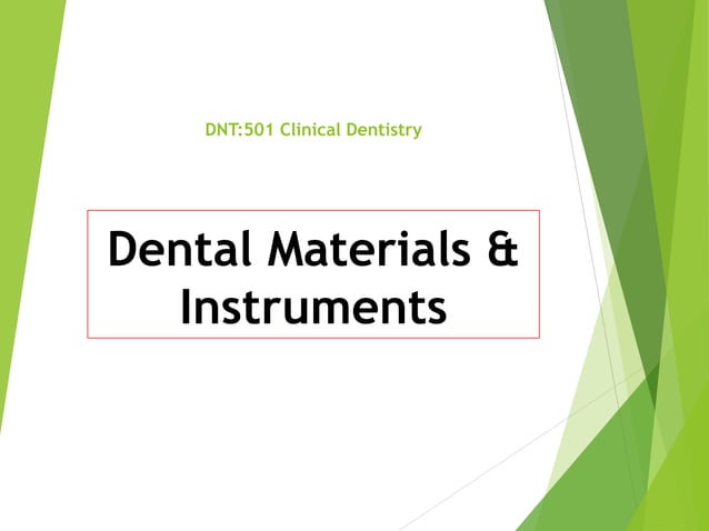 dental materials | PPT