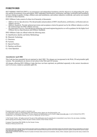 Dnv os-d301-jan2001 | PDF